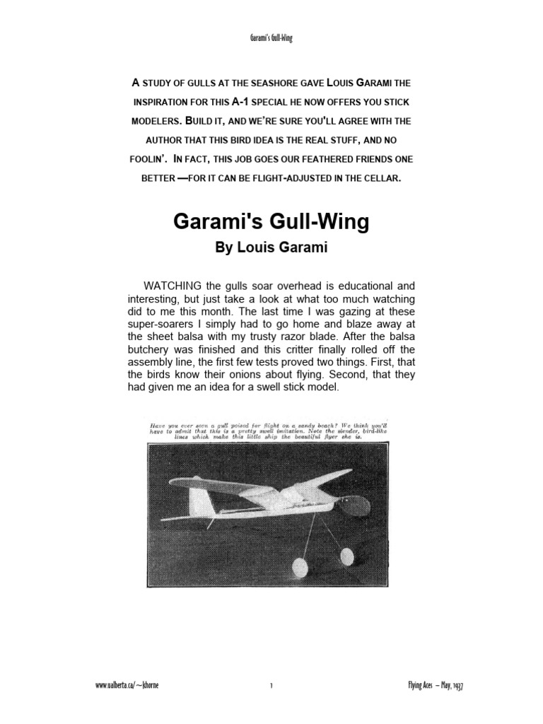 Garami Gull-Wing Oz10052 | PDF | Propeller