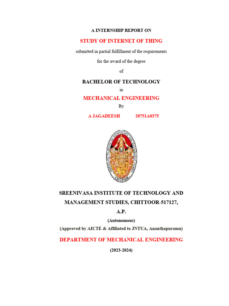 Sample Internship Report 2024 | PDF | Academic Degree | Business