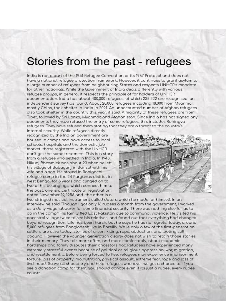 A Day in The Life of A Refugee | PDF | Refugee | United Nations High Commissioner For Refugees