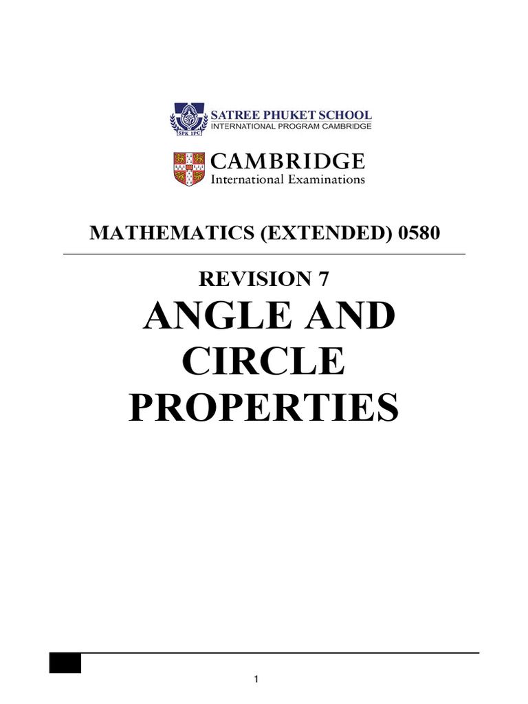 7 Revision Paper Angle Properties Cie Math Igcse Extended 0850 Pdf