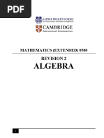 Year 10 Maths Exam Booklet Algebra and Equations Questions | PDF