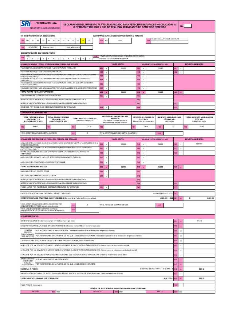 Formulario 12 | PDF | Impuesto al valor agregado | Servicios (economía)