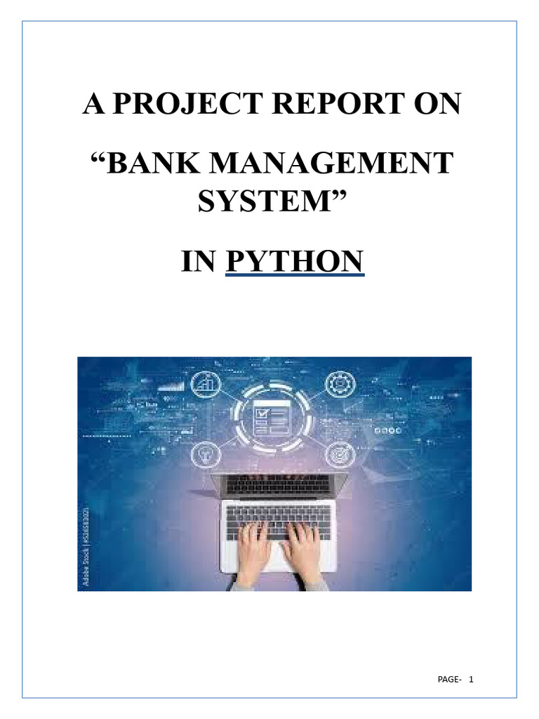 Report On Bank Management System | Download Free PDF | My Sql | Python ...