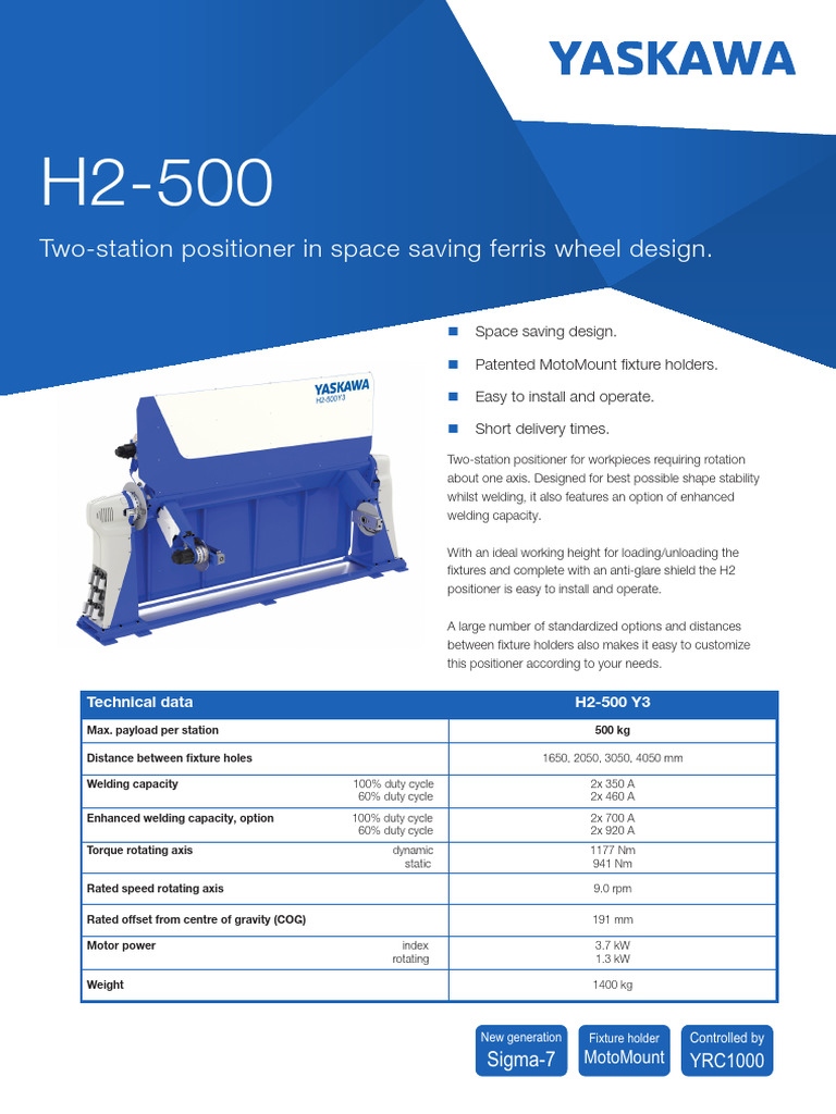 Two-Station Positioner in Space Saving Ferris Wheel Design.: Sigma-7 ...