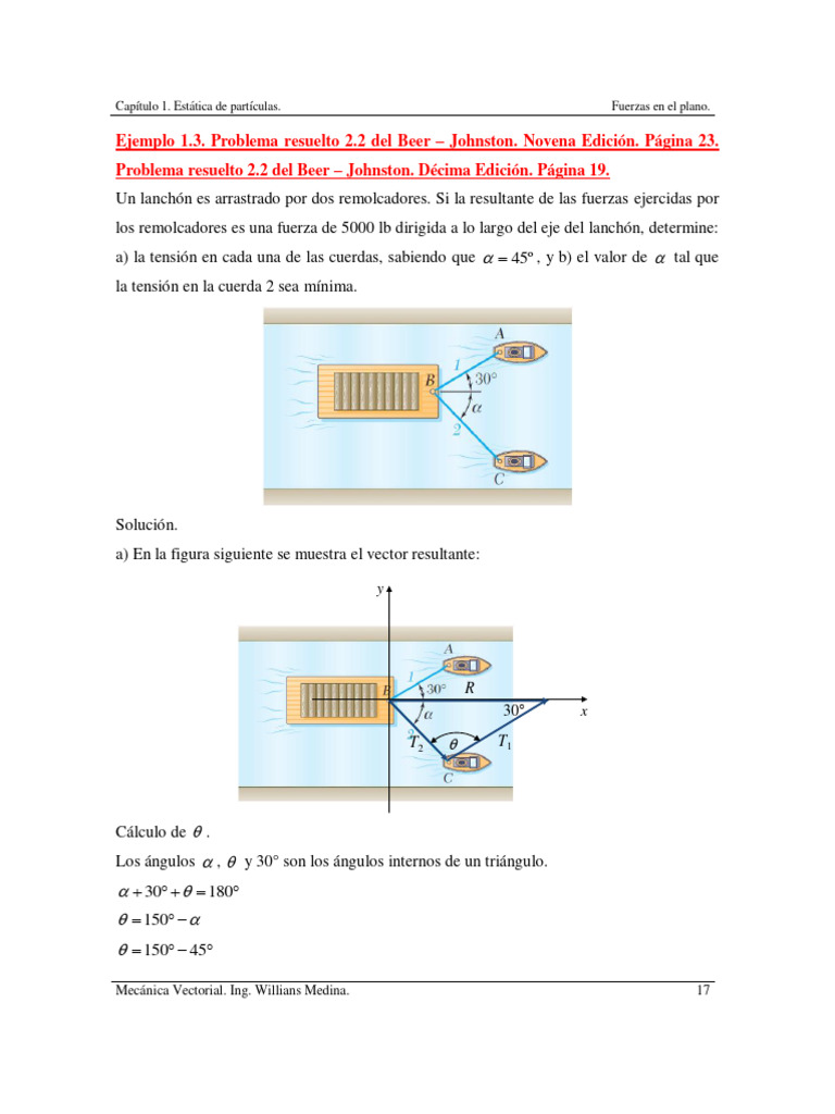 Tensión en lanchón arrastrado por remolcadores | PDF | Vector ...