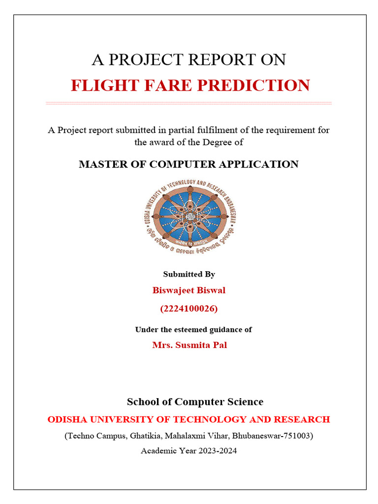 Minor Project Report | PDF | Mean Squared Error | Errors And Residuals