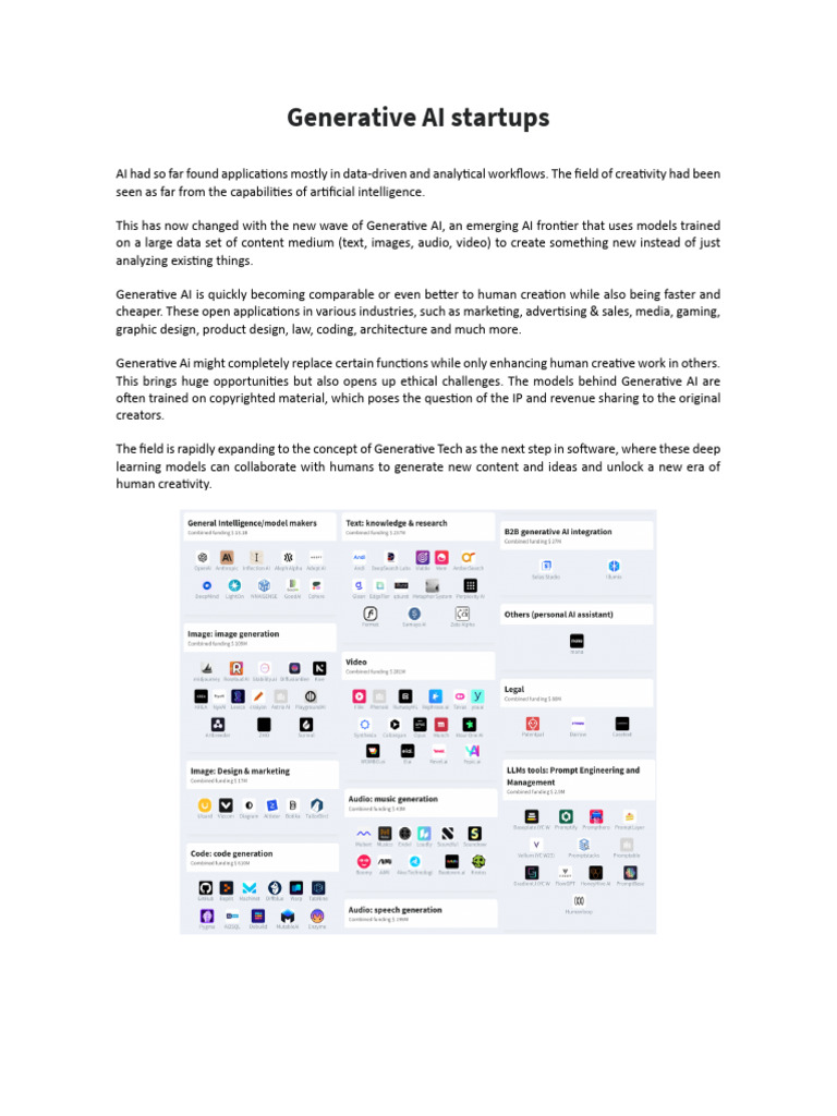 Generative AI startups map | PDF