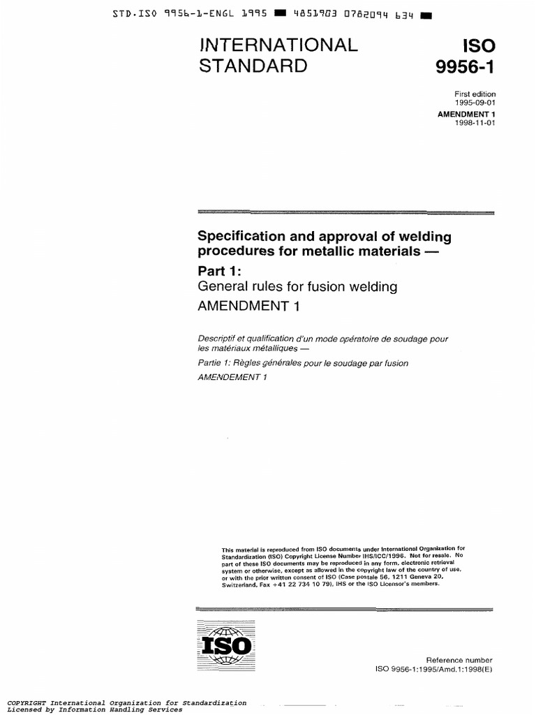 Iso 9956 1 | PDF | Welding | Construction