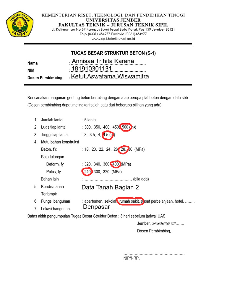 Annisaa TK - TB Beton - Lembar Asis | PDF | Teknologi & Rekayasa