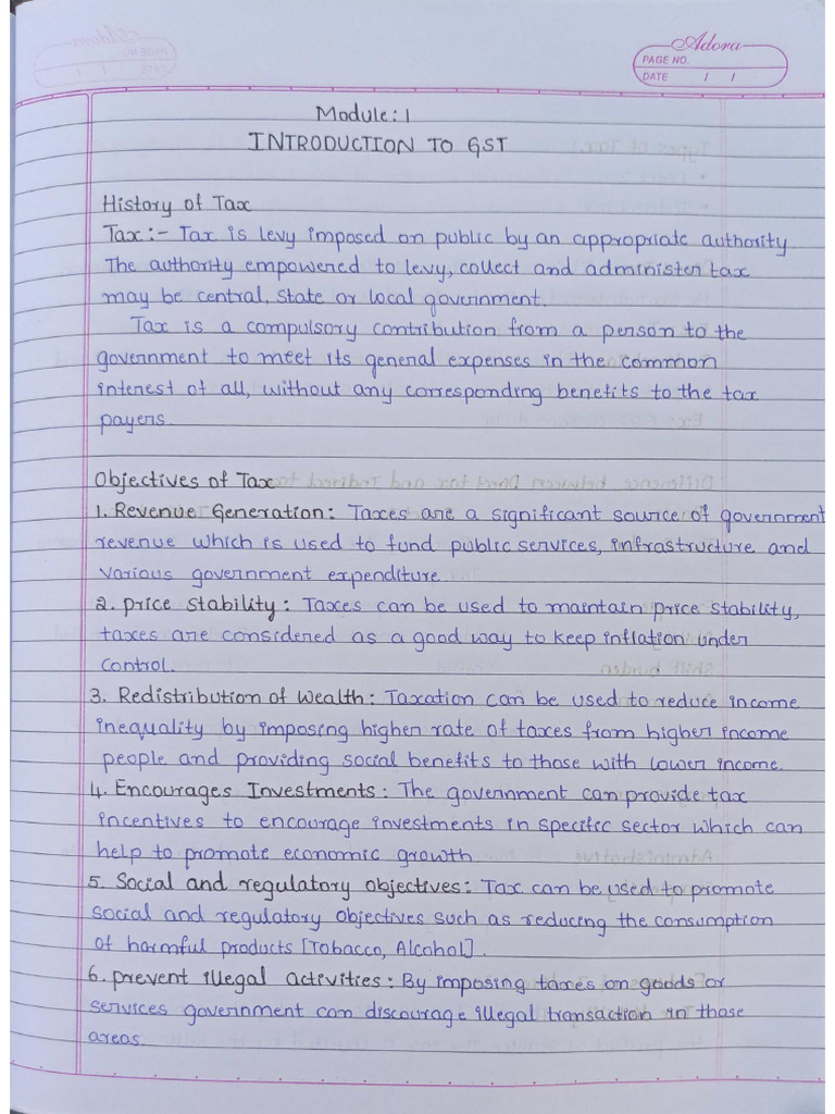 GST Notes 5TH Sem | PDF