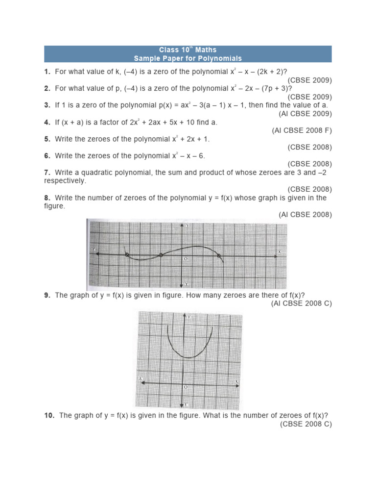 polynomial | PDF | Polynomial | Zero Of A Function