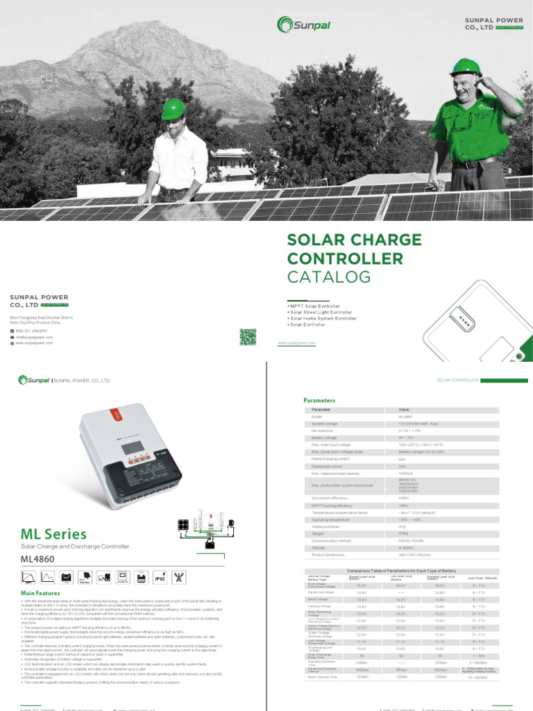 Sunpal Solar Charge Controller Catalogue | PDF | Power (Physics ...