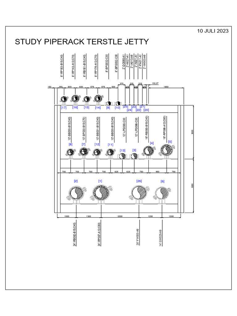 Conseptual Piperack Jetty Trestle Rev 2 | PDF | Pipe (Fluid Conveyance ...