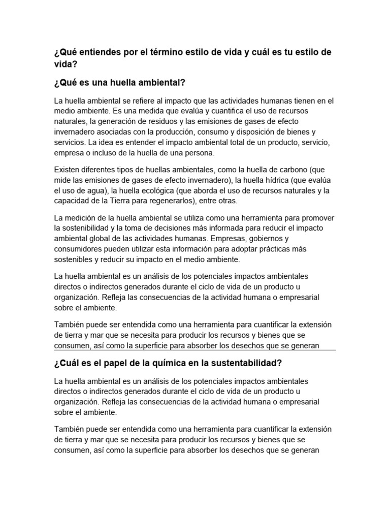 Qué Entiendes Por El Término Estilo de Vida y Cuál Es Tu Estilo de Vida ...
