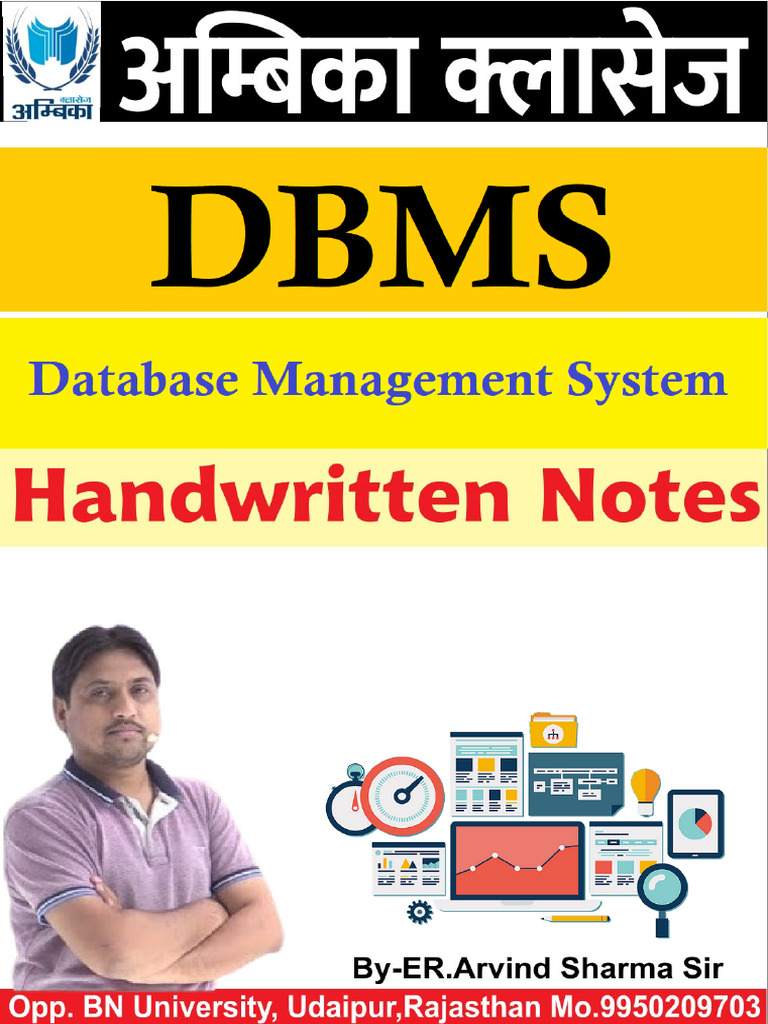 DBMS HandWritten Notes by Er Arvind Sharma Sir | PDF