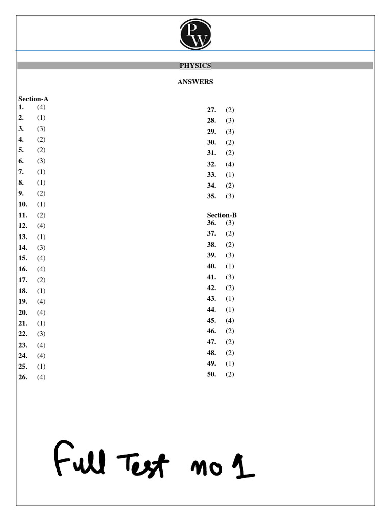 AIM NEET Part Test 11 Export | PDF
