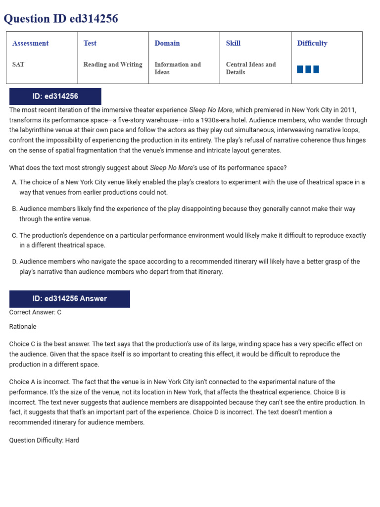 Central Ideas and Details (Hard) Answers | PDF | Natural Satellite
