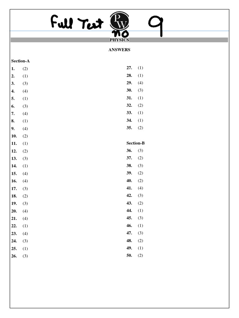 NEET TEST SERIES TEST 19 Export | PDF