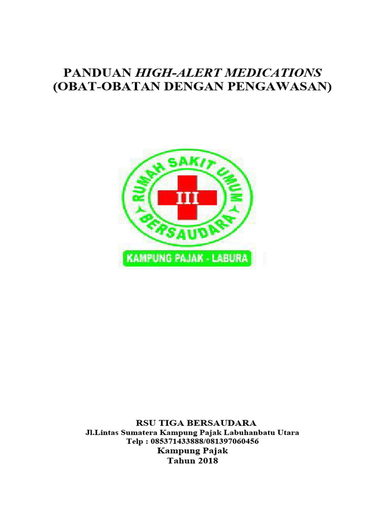 Panduan High Alert Medications Pdf