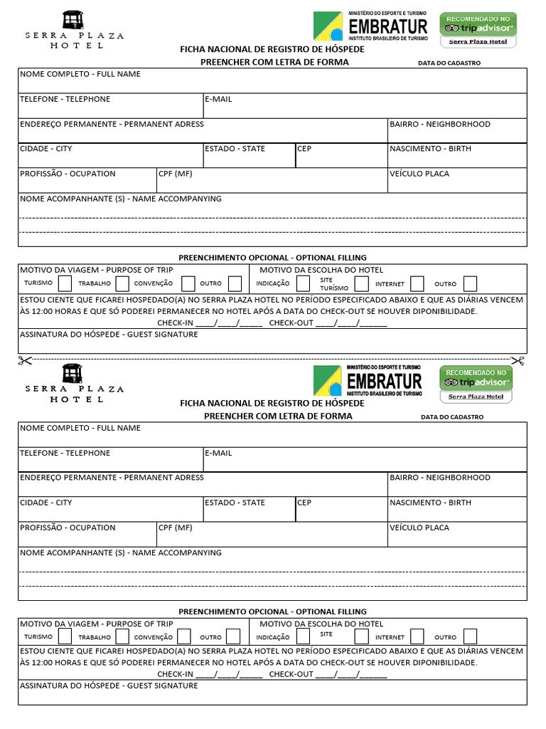 Ficha de Cadastro Nova Imprimir | PDF
