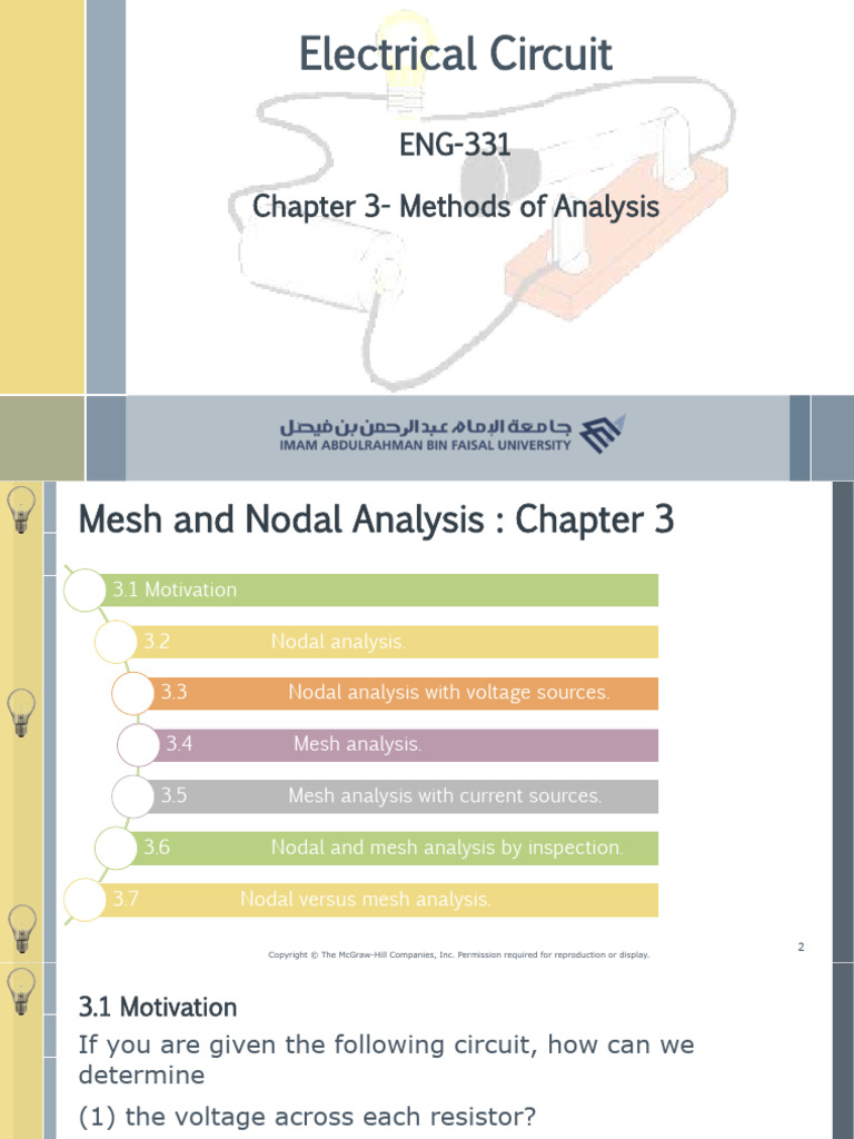 ENG331 - Lecture 3-Methods of Analysis - Chapter 3 | PDF | Electrical ...