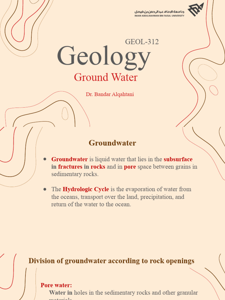 11-Ground Water Geology | PDF | Aquifer | Porosity