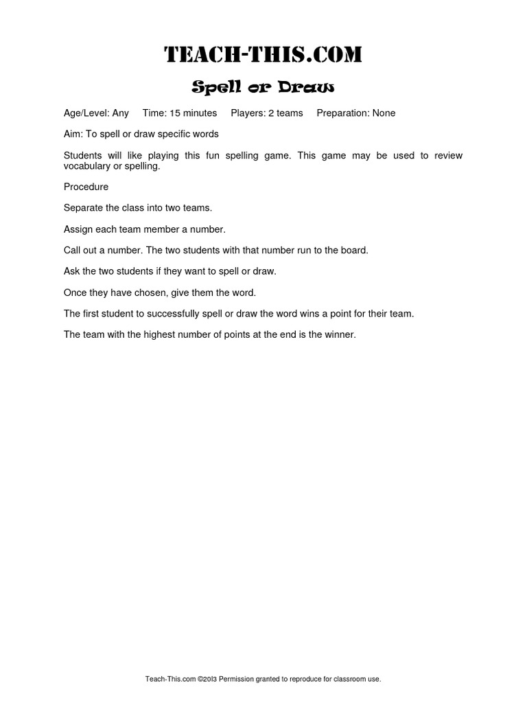 Spell or Draw | PDF
