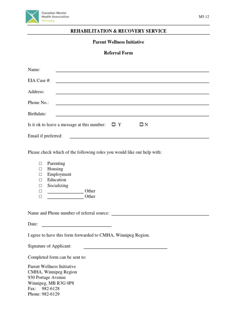 2013-51 (Outdated-See 2018-10) Attachment PWI Referral Form 2 | PDF ...