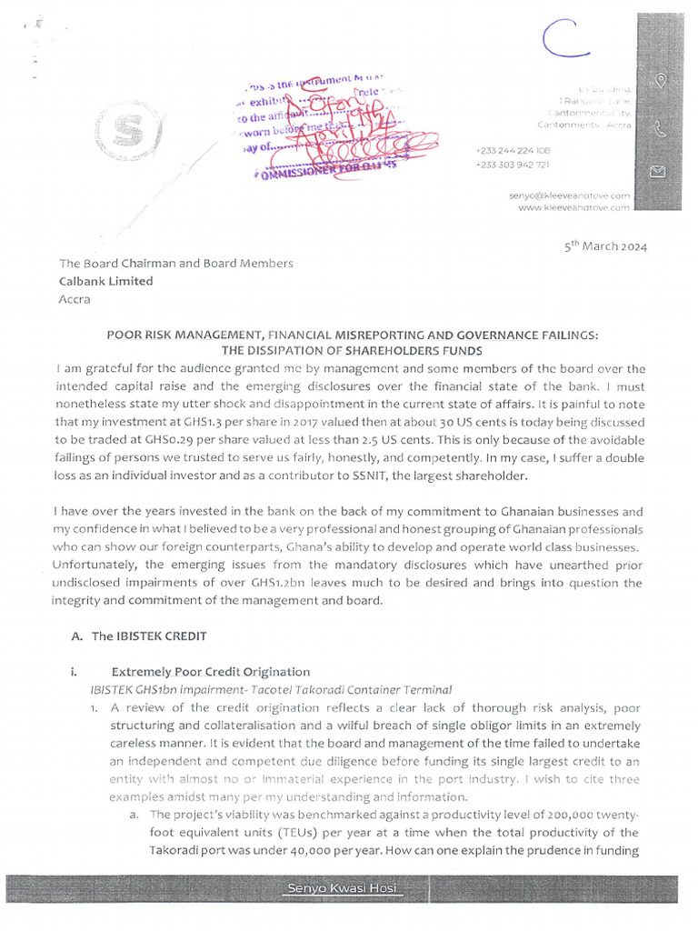 Daniel Ofori Vrs Calbank (3) - 240430 - 183840 | PDF