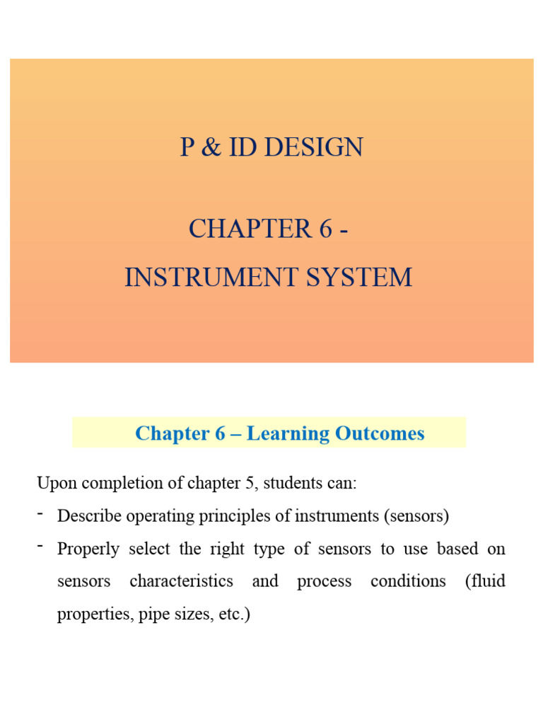Chapter 6 - Instrument System | PDF | Flow Measurement | Pressure Measurement