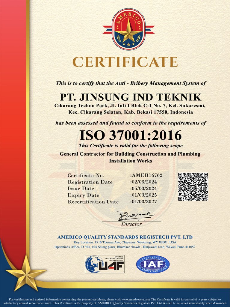 UAF Americo-ISO 37001 - PT | PDF