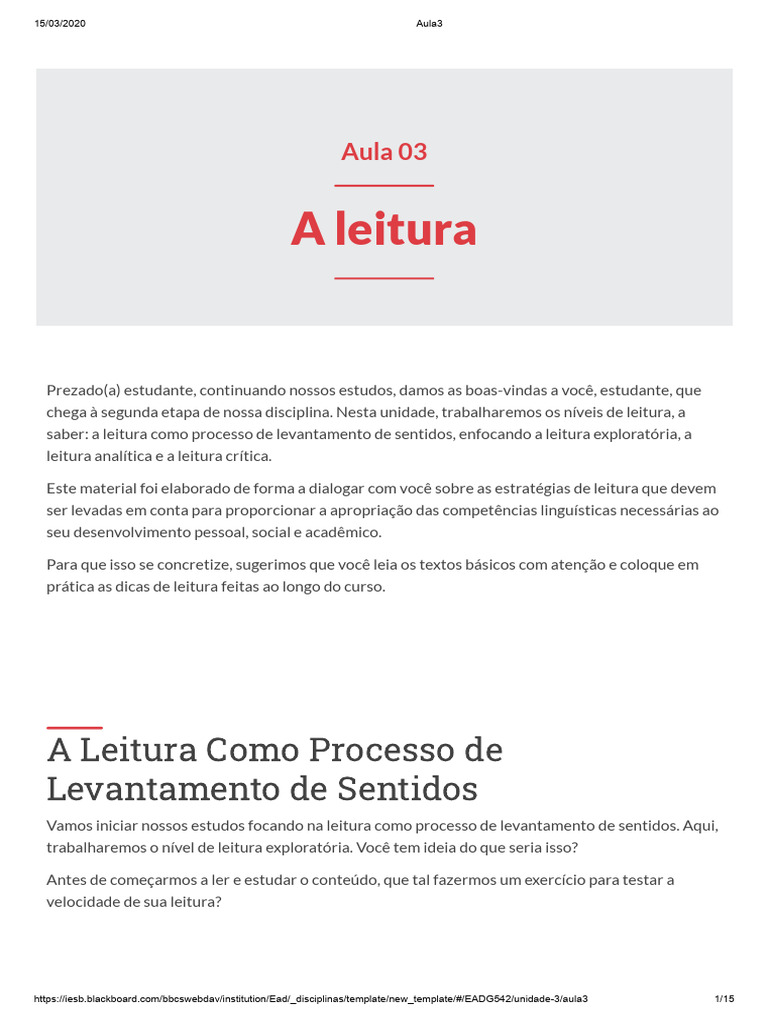 Aula3 Und 3 | PDF | Abstract (resumo) | Conhecimento