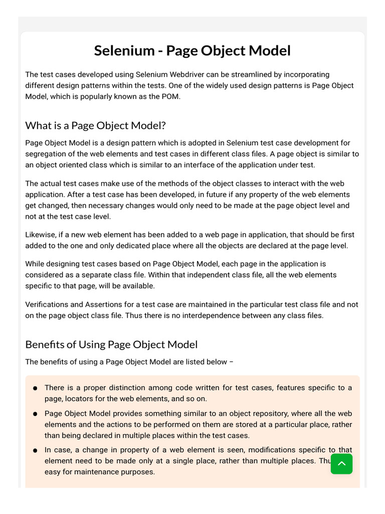 89 Selenium - Page Object Model | Download Free PDF | World Wide Web ...