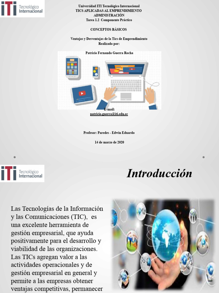 PatricioGuerra Tarea 1 2 Tics-Aplicaciones-Al-Emprendimiento | PDF | Tecnología de información y ...