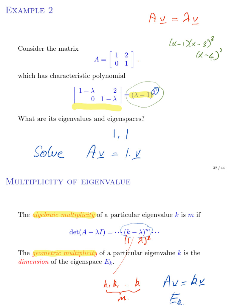 Week 5 | PDF | Eigenvalues And Eigenvectors | Matrix (Mathematics)
