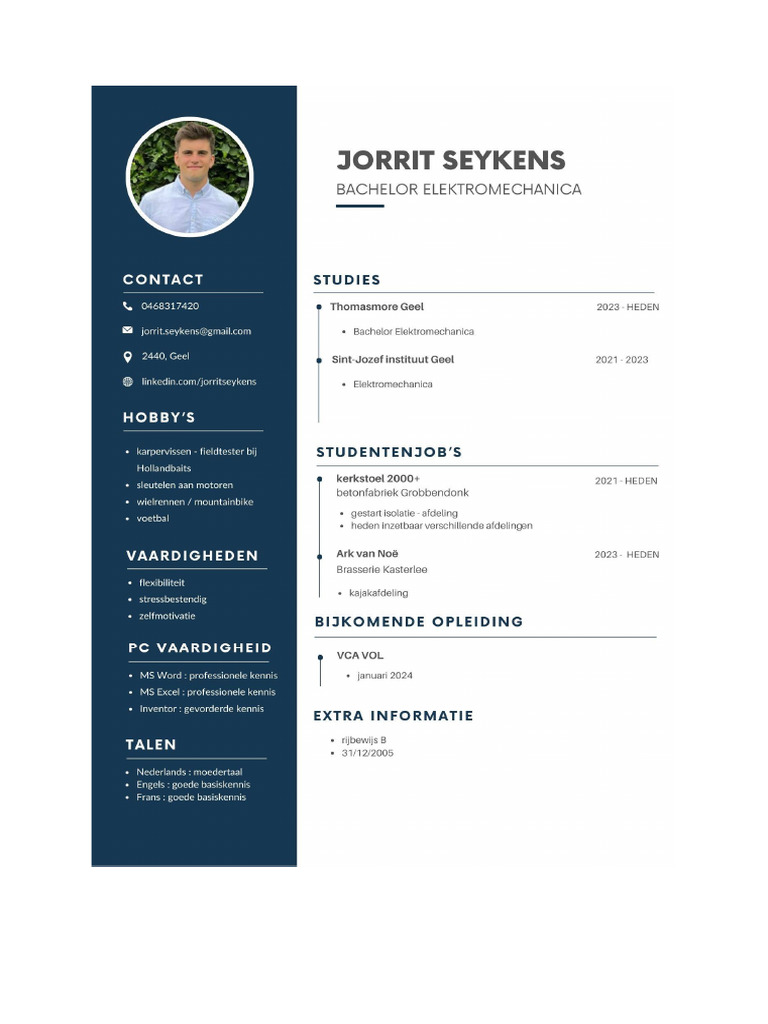 Annotated-Cv-Jorritseykens 2 | PDF