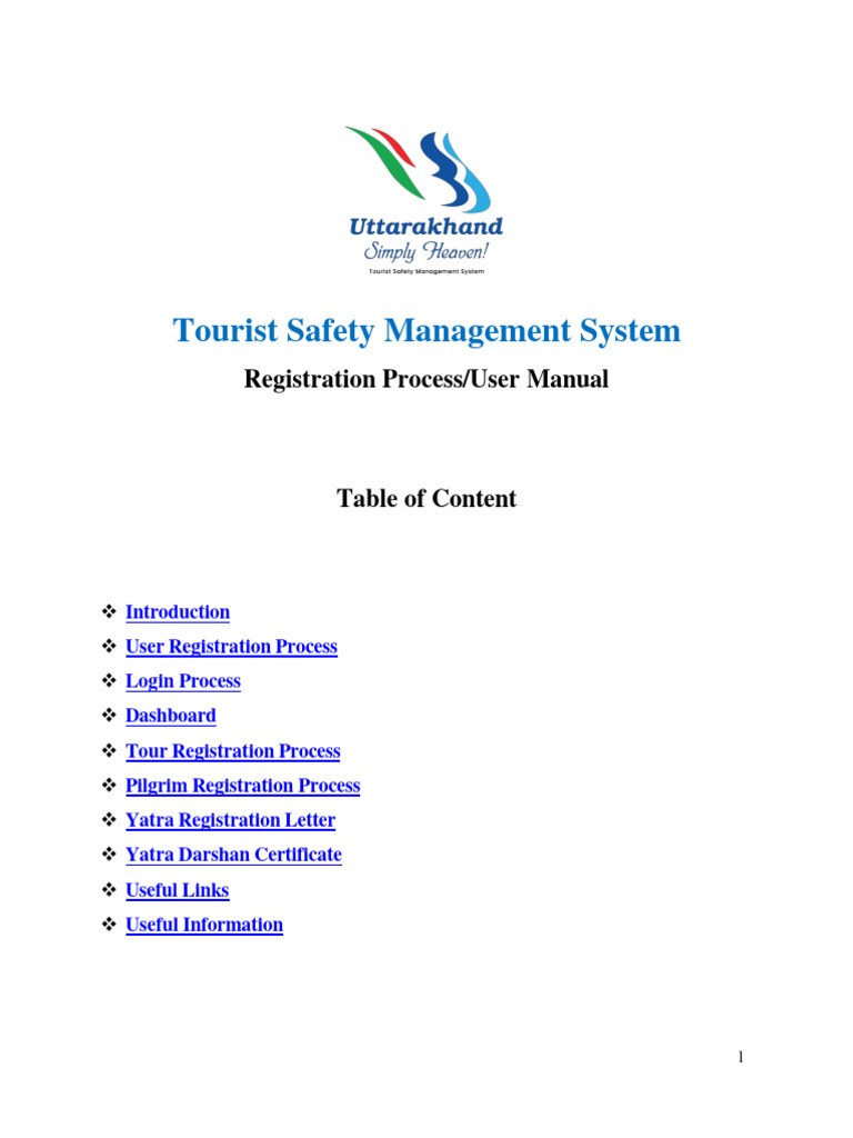 Webportal Tourist Safety Management System 1 | PDF