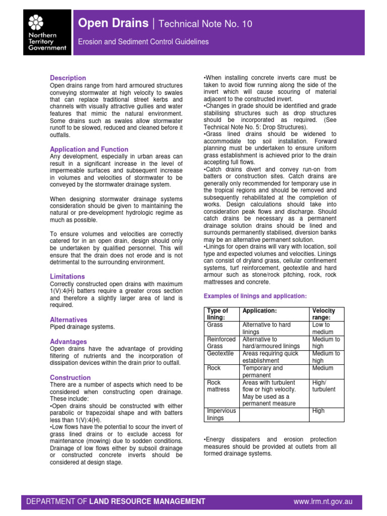 Open-Drains 1 | PDF | Storm Drain | Drainage