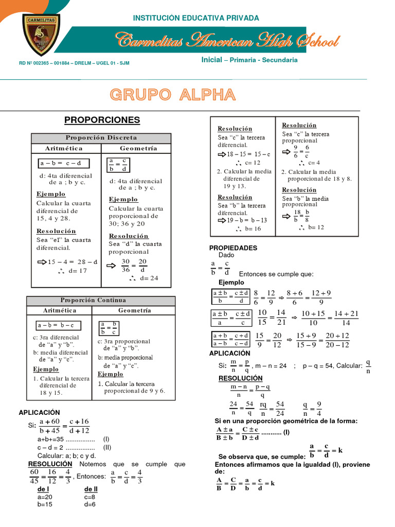 Ii Aritm - Pre Alpha Carmelitas 2024 | PDF