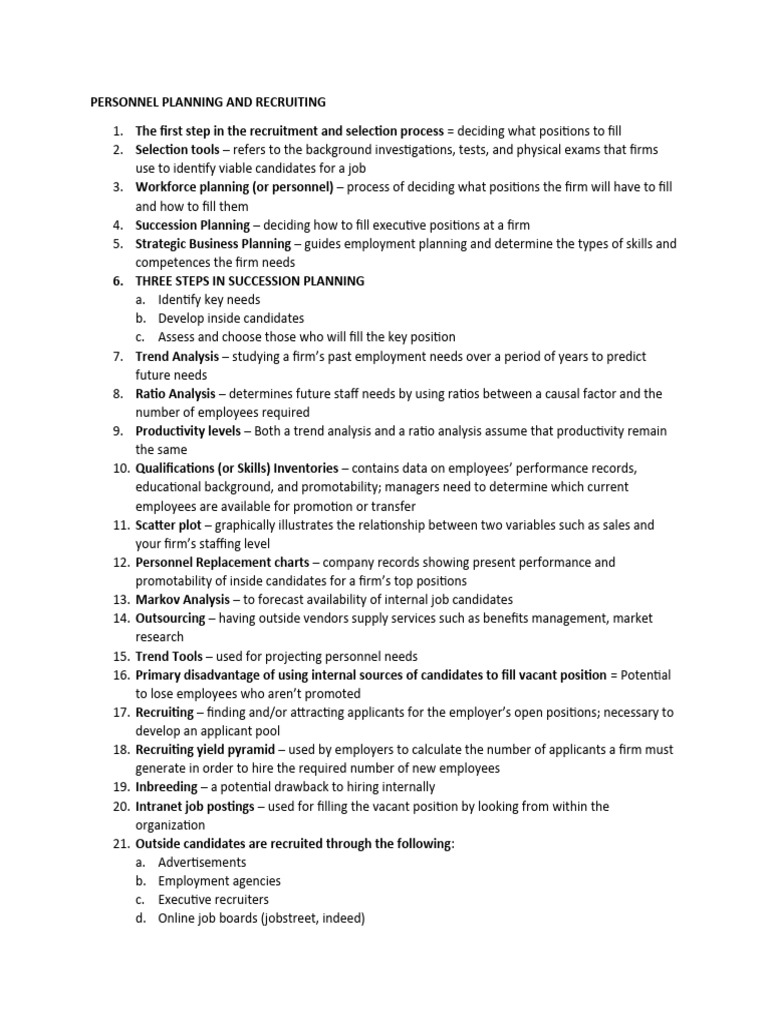 Personnel Planning and Recruiting | PDF | Recruitment | Employment Agency