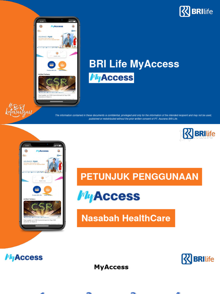 New Petunjuk Penggunaan Aplikasi Bri Life Myaccess X Mcsys | PDF
