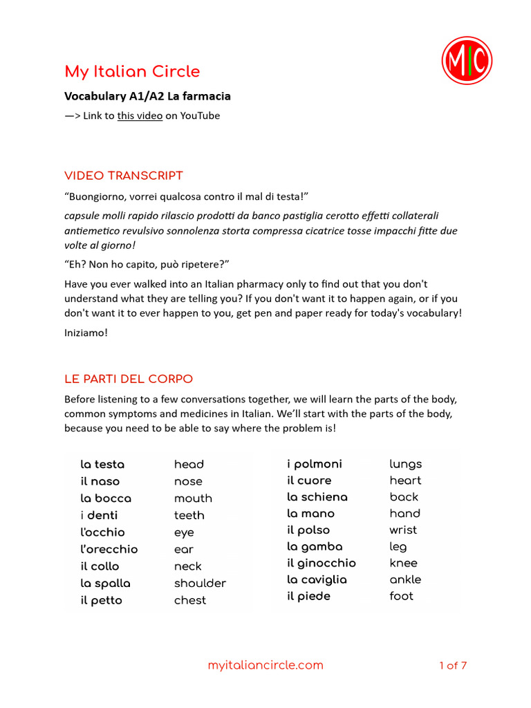 Mic Farmacia Transcript | PDF | Pharmacy | Pharmacology