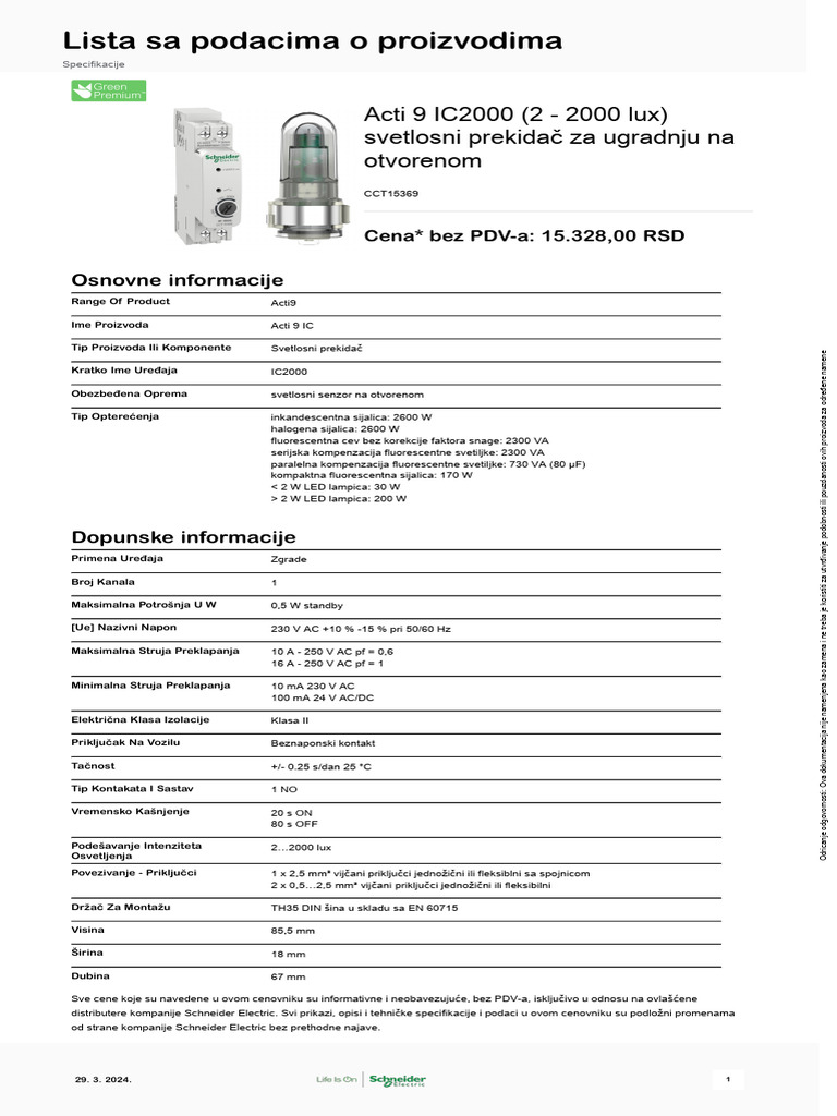 Schneider Electric IC CCT15369 | PDF
