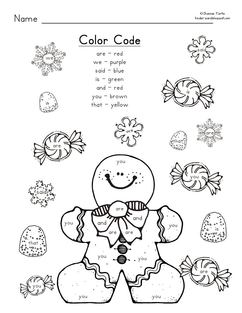 Gingerbread Man Sight Words | PDF