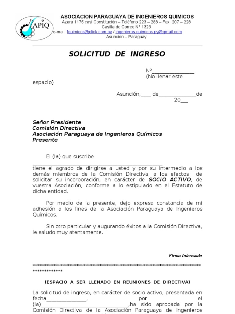 Solicitud de Ingreso | PDF | Gobierno