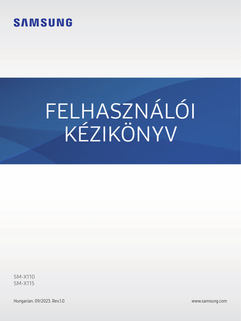 SM-X11X UM Open TT Hun Rev.1.0 230907 | PDF