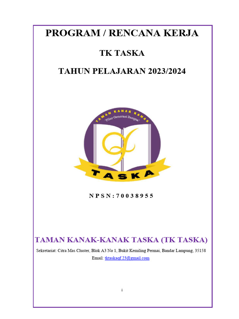 PROGRAM Kerja 2023 2024 | PDF
