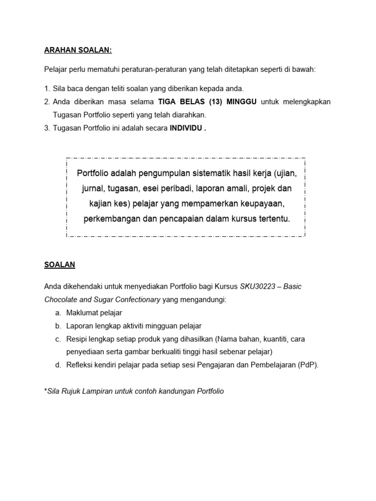 Nur Ellysha Khairul Nizam - Portfolio Choc | PDF