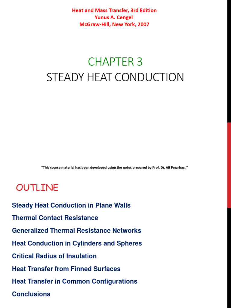 Chap03 Steady Heat Conduction | PDF | Thermal Conduction | Heat Transfer