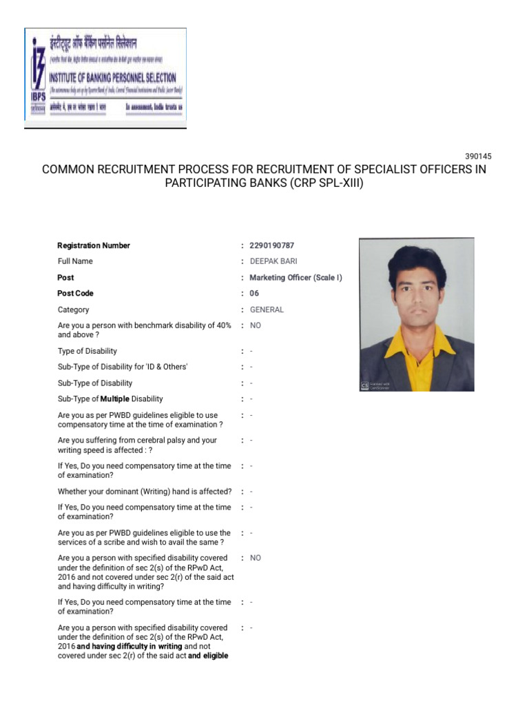 Common Recruitment Process For Recruitment of Specialist Officers in ...